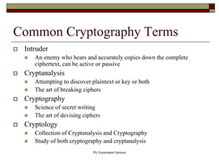 Cryptography.ppt | Information and Network Security | Computing