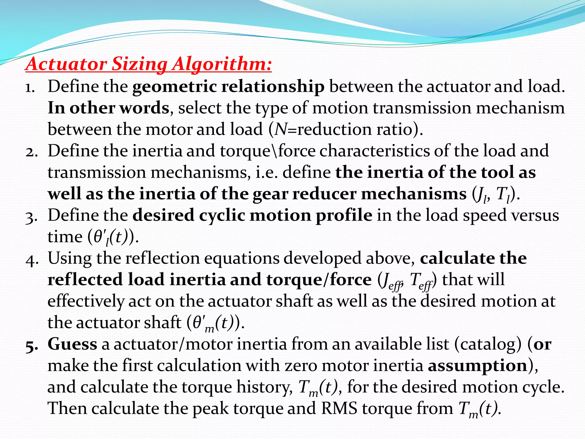 Lec 05(actuator sizing).pdf | Physics | Science