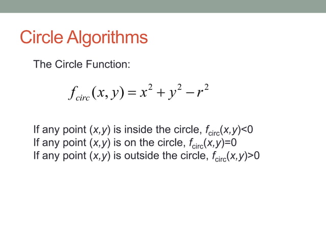 Lec05 circle ellipse | PPT