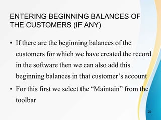 Computerised Accounting(Creating Customer) | PPT