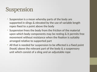 lec#05 Suspension Therapy.pptx kinesiology | PPTX