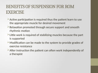 lec#05 Suspension Therapy.pptx kinesiology | PPTX