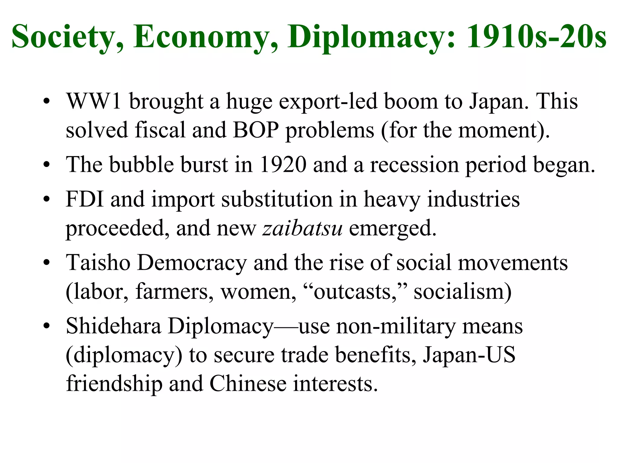 Lecture 06 World War I & 1920s | PPTX