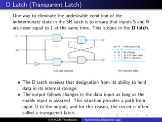 Lec 06 - Synchronous Sequential Logic | PDF