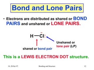 Chemical Bonding and Molecular Structure | PPT