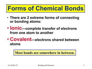 Chemical Bonding and Molecular Structure | PPT