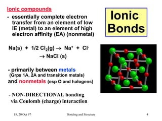 Chemical Bonding and Molecular Structure | PPT