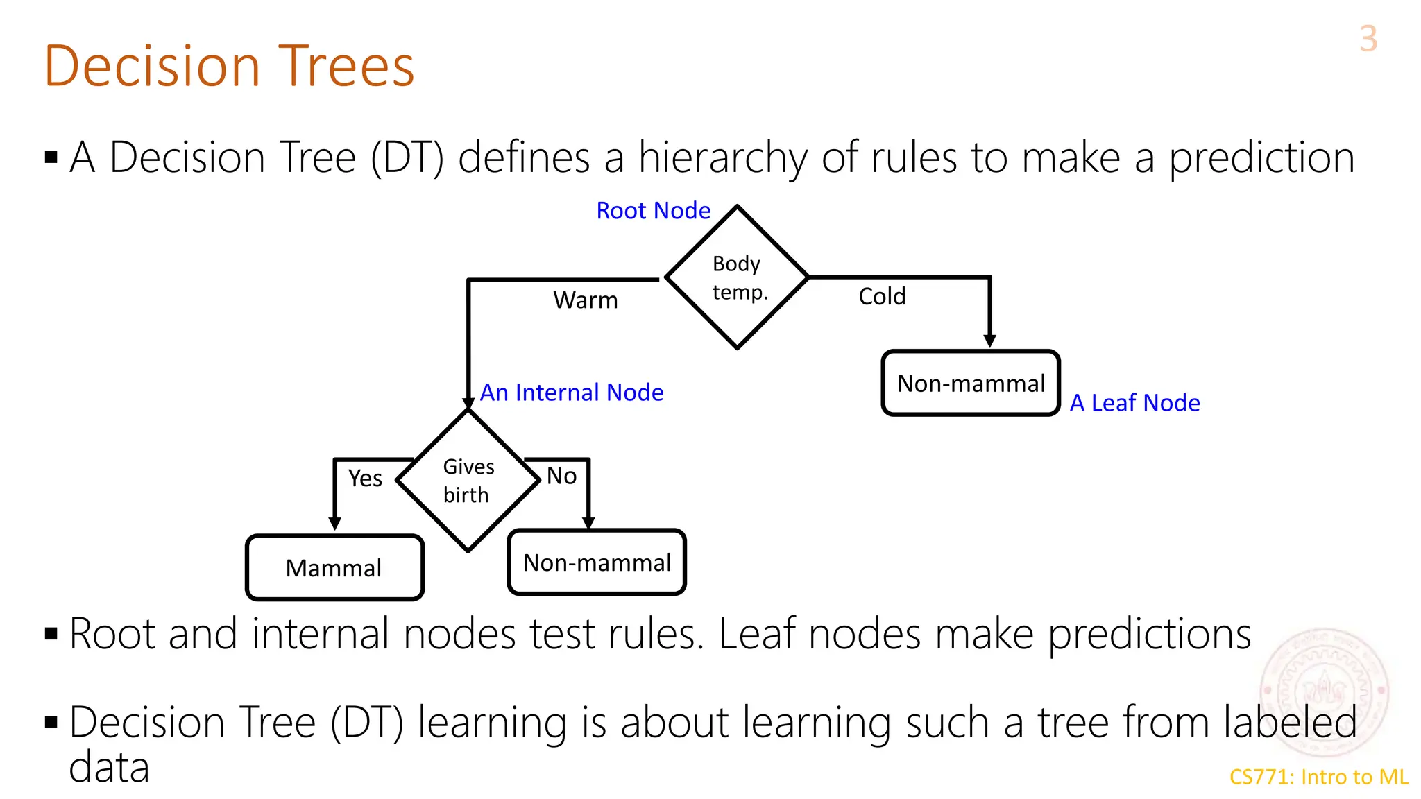 lecture notes about decision tree. Its a very good | PPTX