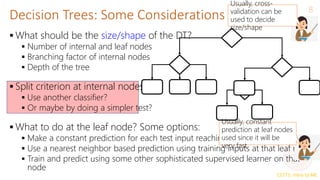 lecture notes about decision tree. Its a very good | PPTX
