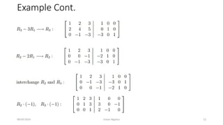Inverse finding using elementary row operations | PPTX