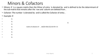 Inverse finding using elementary row operations | PPTX