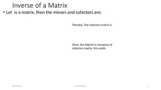 Inverse finding using elementary row operations | PPTX