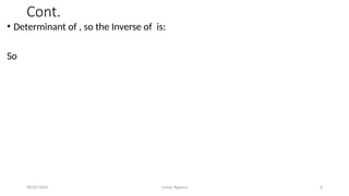 Inverse finding using elementary row operations | PPTX