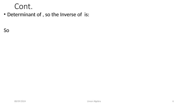 Inverse finding using elementary row operations | PPTX