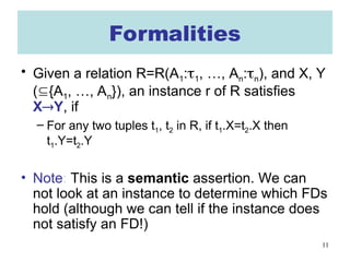 Functional Dependencies in rdbms with examples | PPT