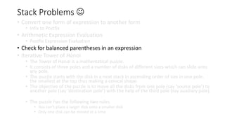Stack - Data structures - Dr. Shaukat Wasi | PPT