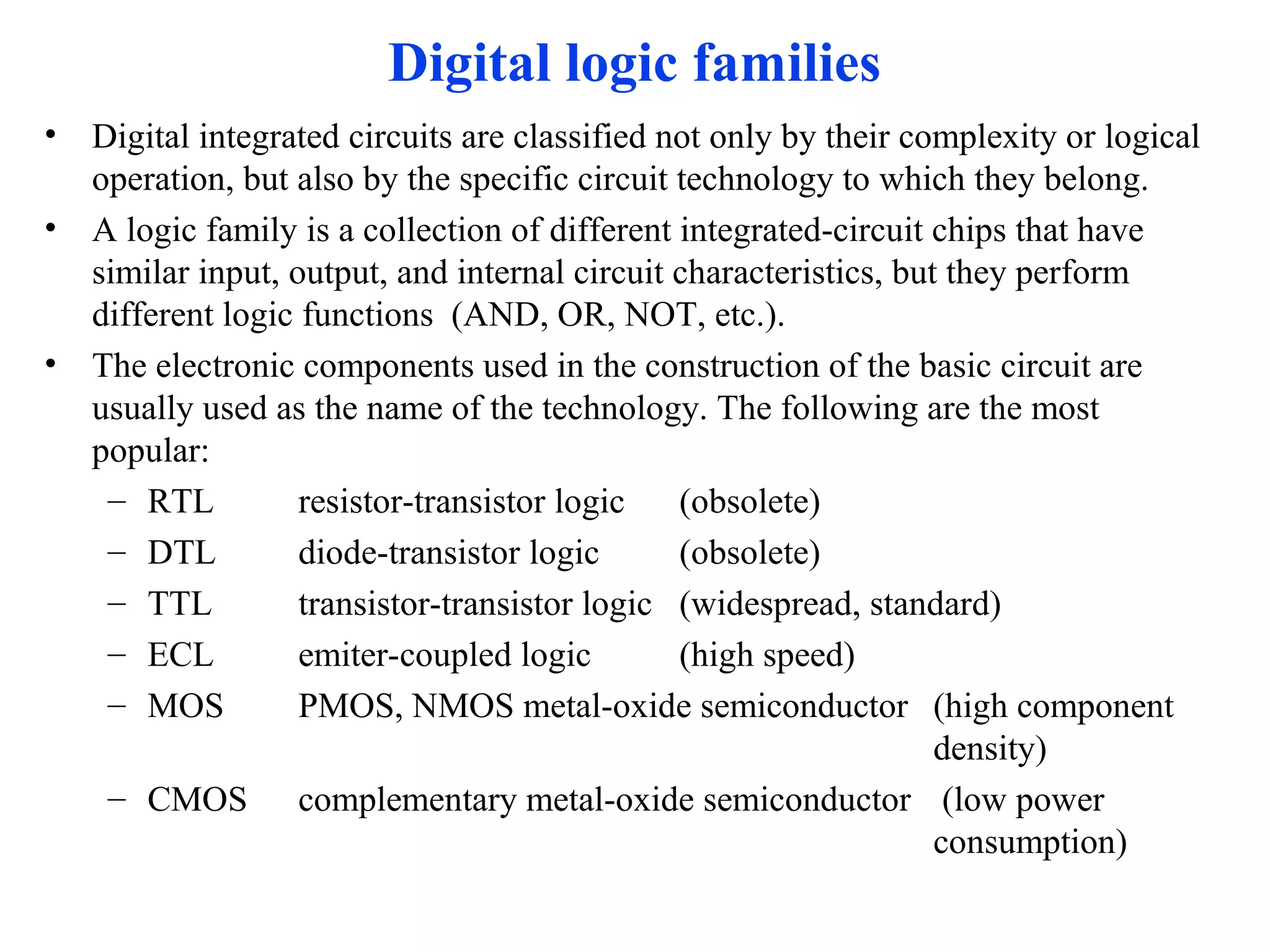 digital logic_families | PPT