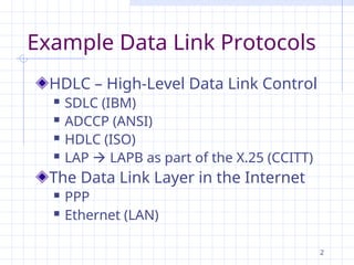 Data Link Layer Protocols In Computer Networks | PPT