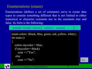 Computer Programming- Lecture 7 | PPT