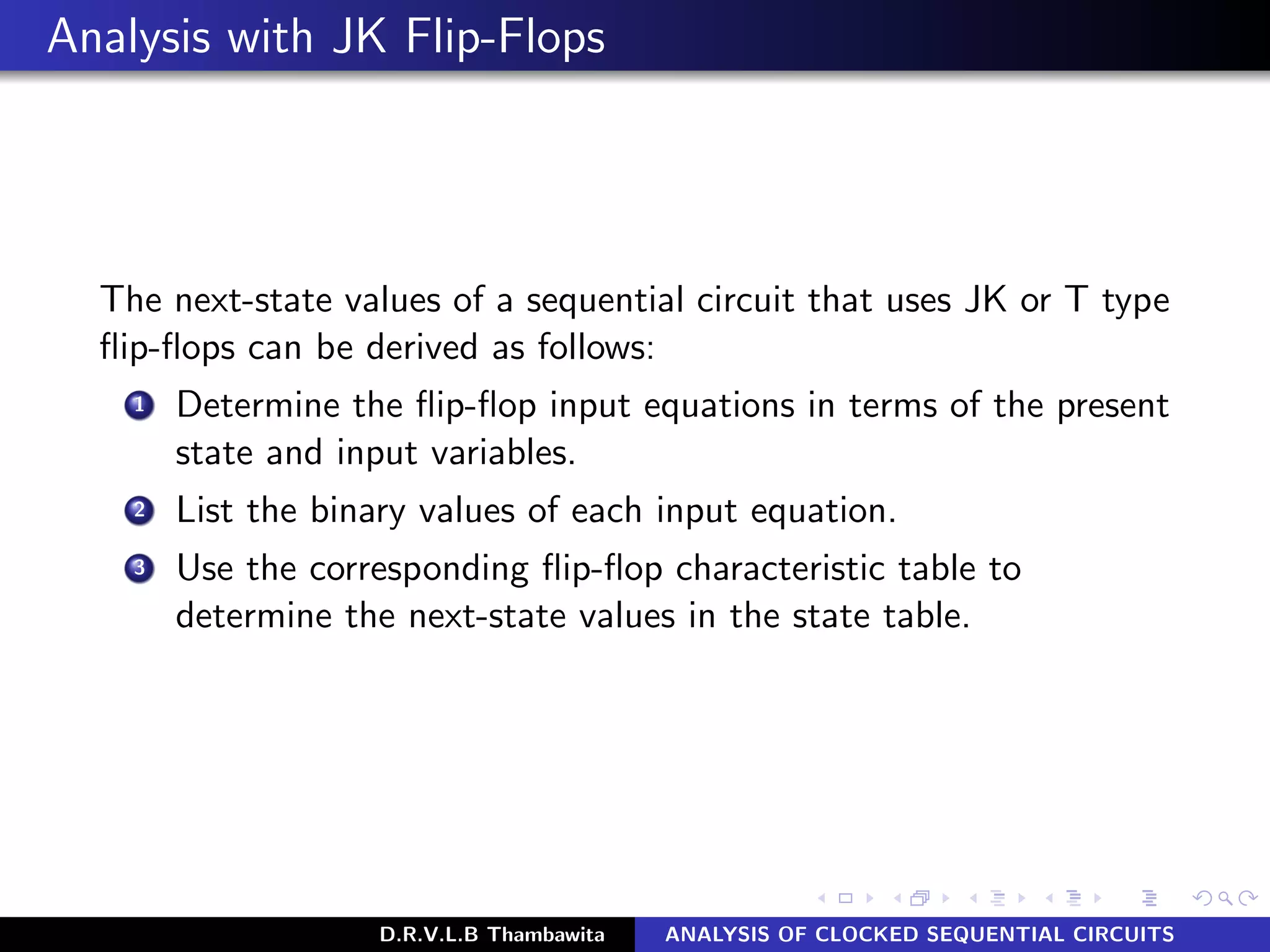 Lec 07 - ANALYSIS OF CLOCKED SEQUENTIAL CIRCUITS | PDF