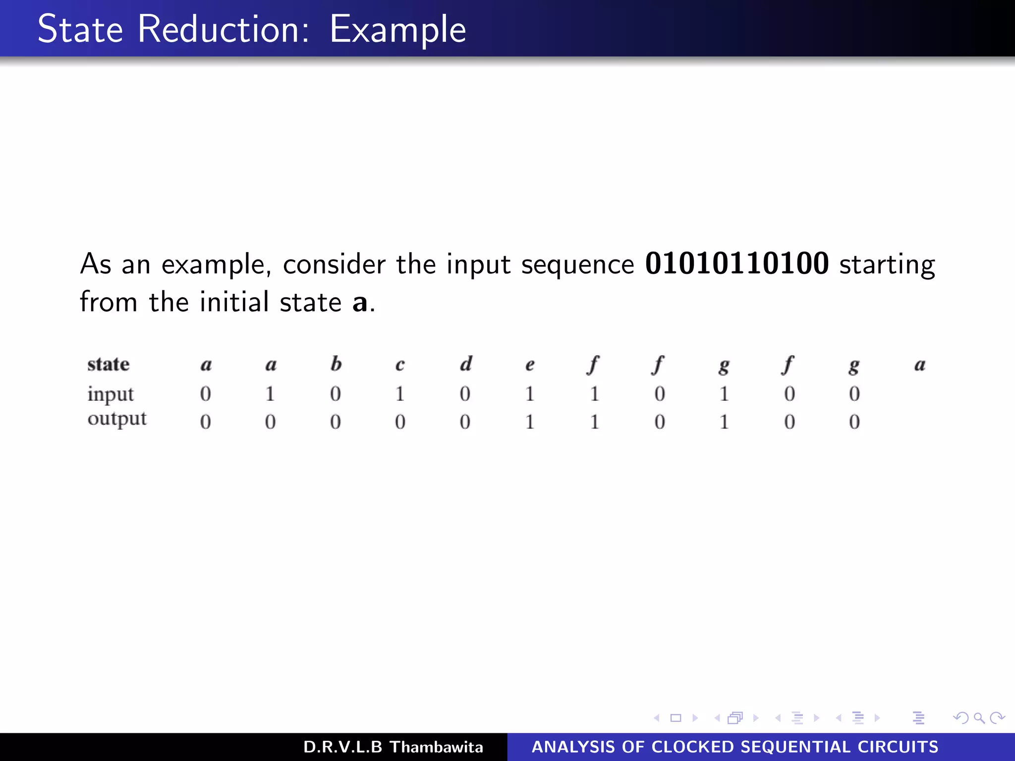 Lec 07 Analysis Of Clocked Sequential Circuits Ppt 
