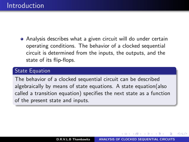 Lec 07 - ANALYSIS OF CLOCKED SEQUENTIAL CIRCUITS | PDF