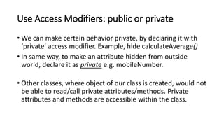 Lec07 data hiding and encapsulation | PPT