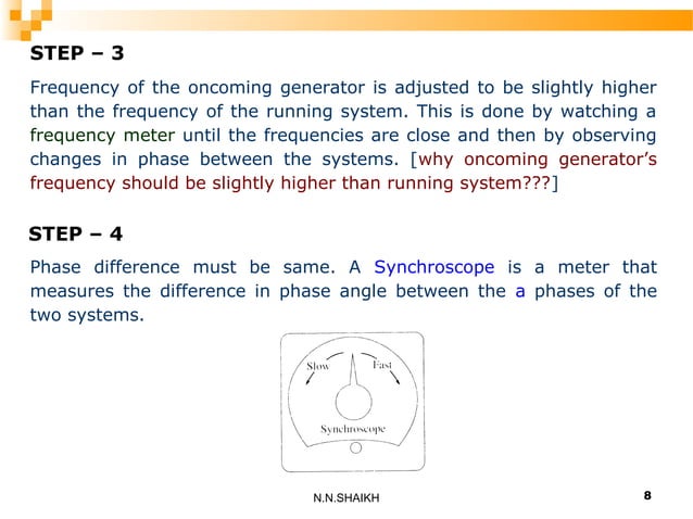 Lec 07 Parallel Operation Of Synchronous Generators Ppt 9755