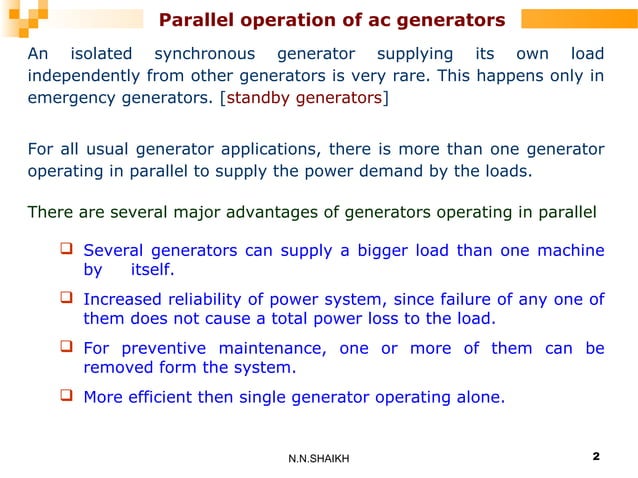 Lec 07 Parallel Operation Of Synchronous Generators