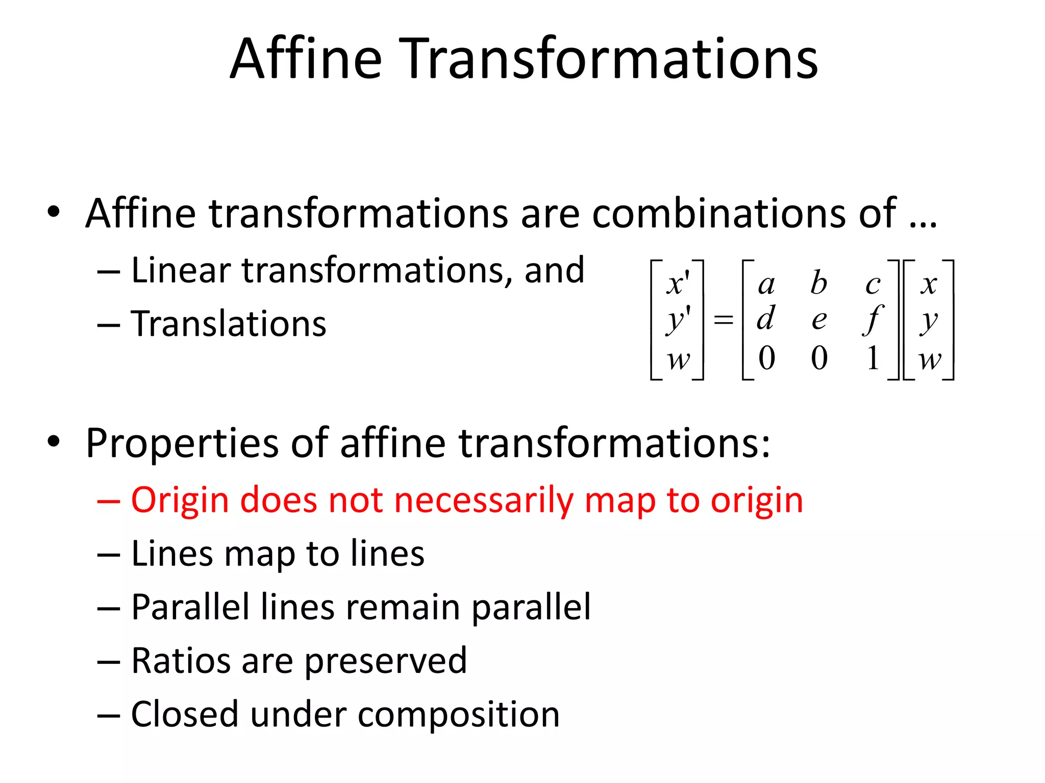 Computer Vision transformations | PPTX