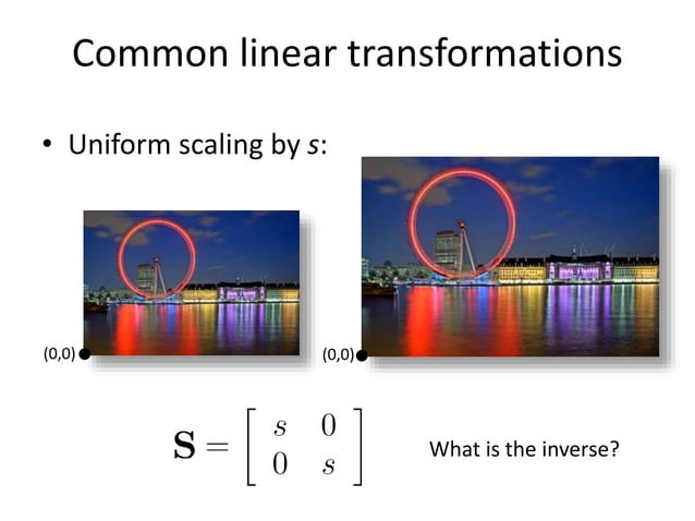 Computer Vision transformations | PPTX | 3-D Graphics | Computer Software and Applications