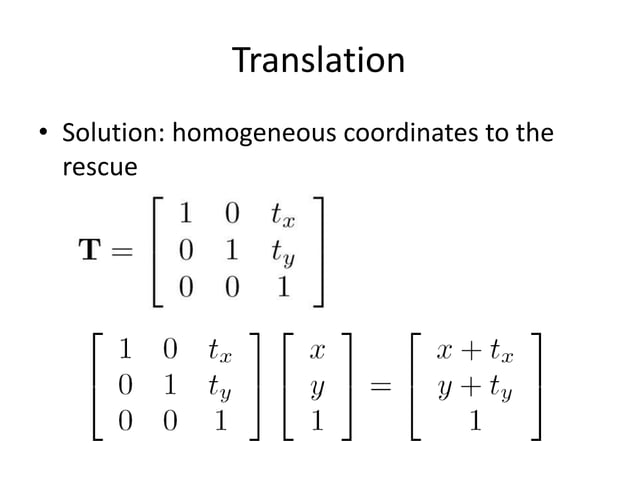 Computer Vision transformations | PPTX | 3-D Graphics | Computer ...