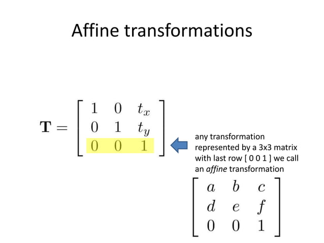 Computer Vision transformations | PPTX | 3-D Graphics | Computer ...