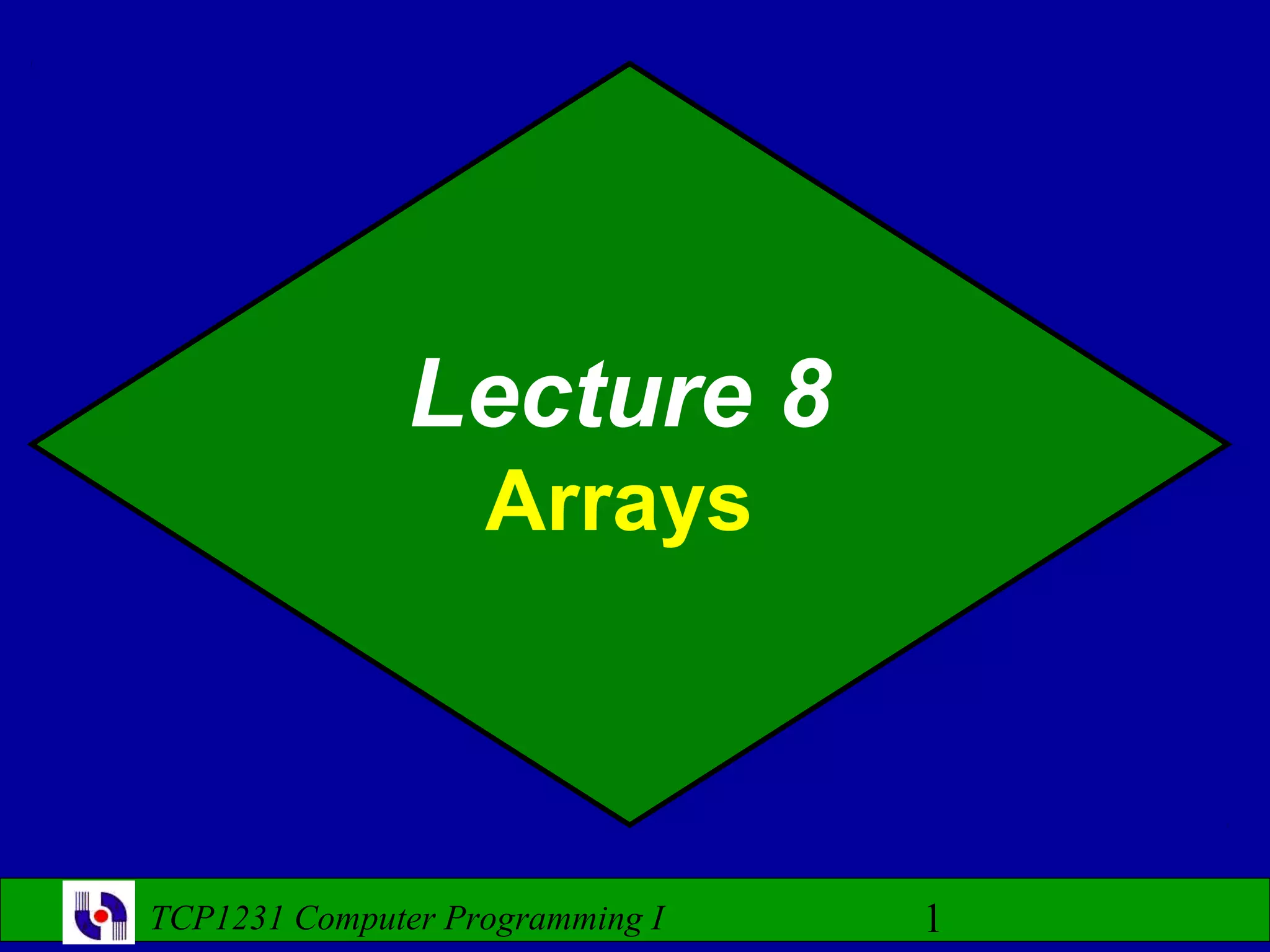 Computer Programming- Lecture 8 | PPT
