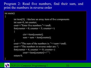 Computer Programming- Lecture 8 | PPT