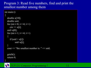 Computer Programming- Lecture 8 | PPT