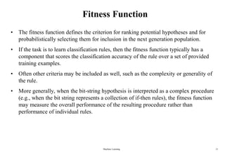 Genetic Algorithm in machine Learning by tom mitchel | PDF