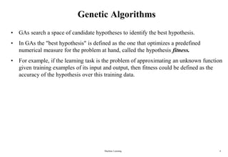 Genetic Algorithm in machine Learning by tom mitchel | PDF