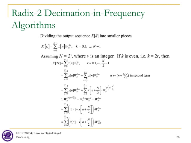 Lec08 Computation Of Dft Pdf