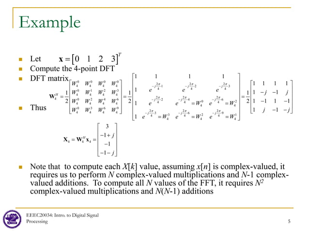 Lec08 Computation Of Dft Pdf