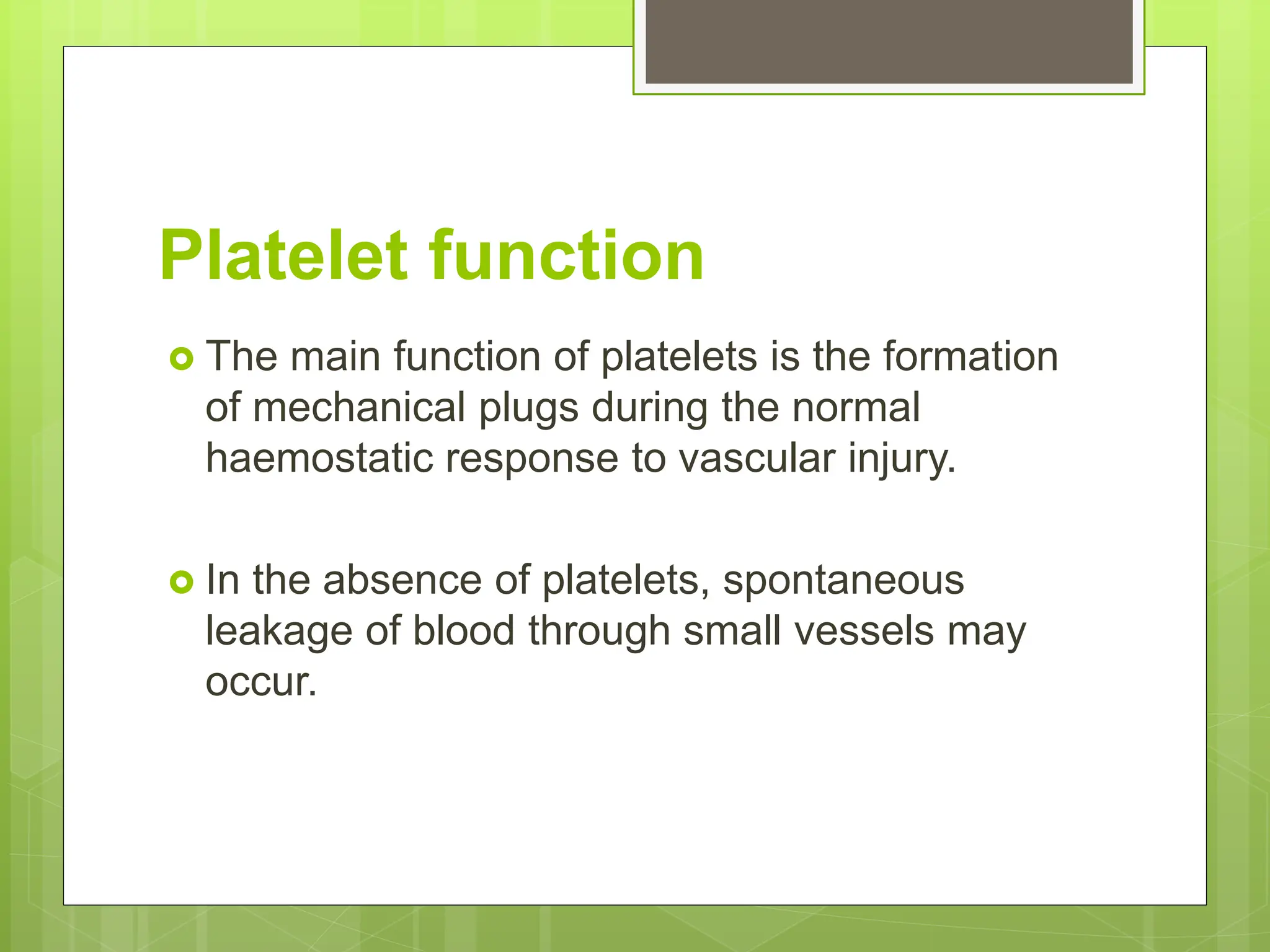 Platelets, blood & HemostasisPrimary hemostasis is when your body forms ...