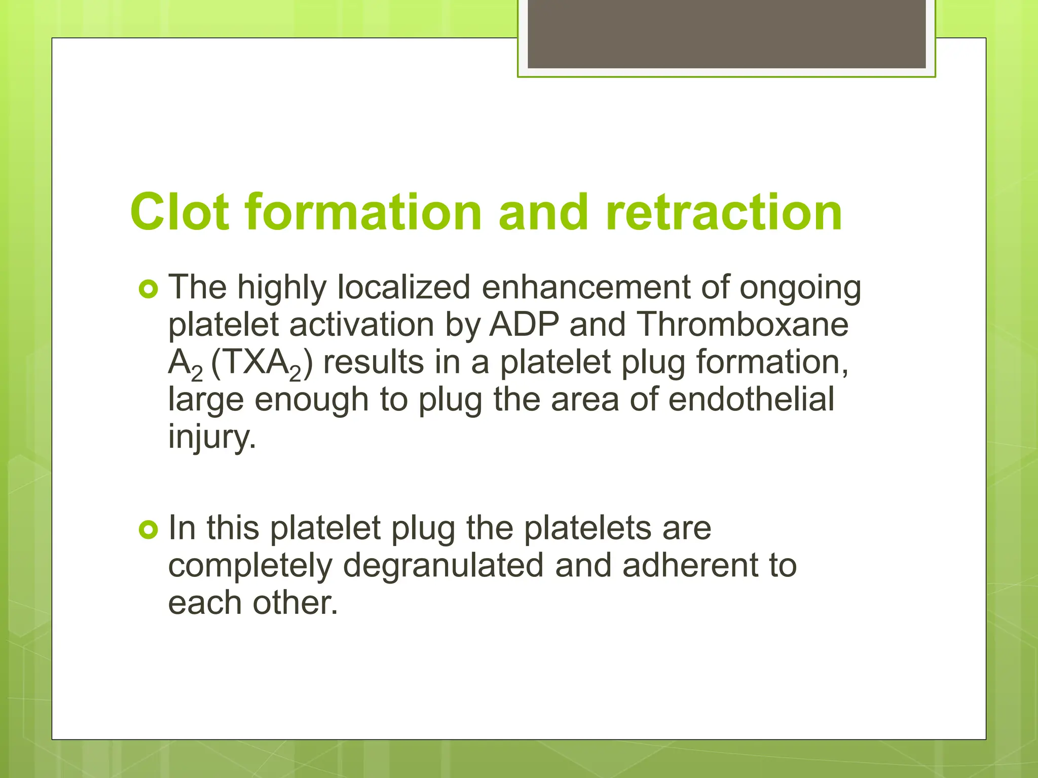 Platelets, blood & HemostasisPrimary hemostasis is when your body forms ...