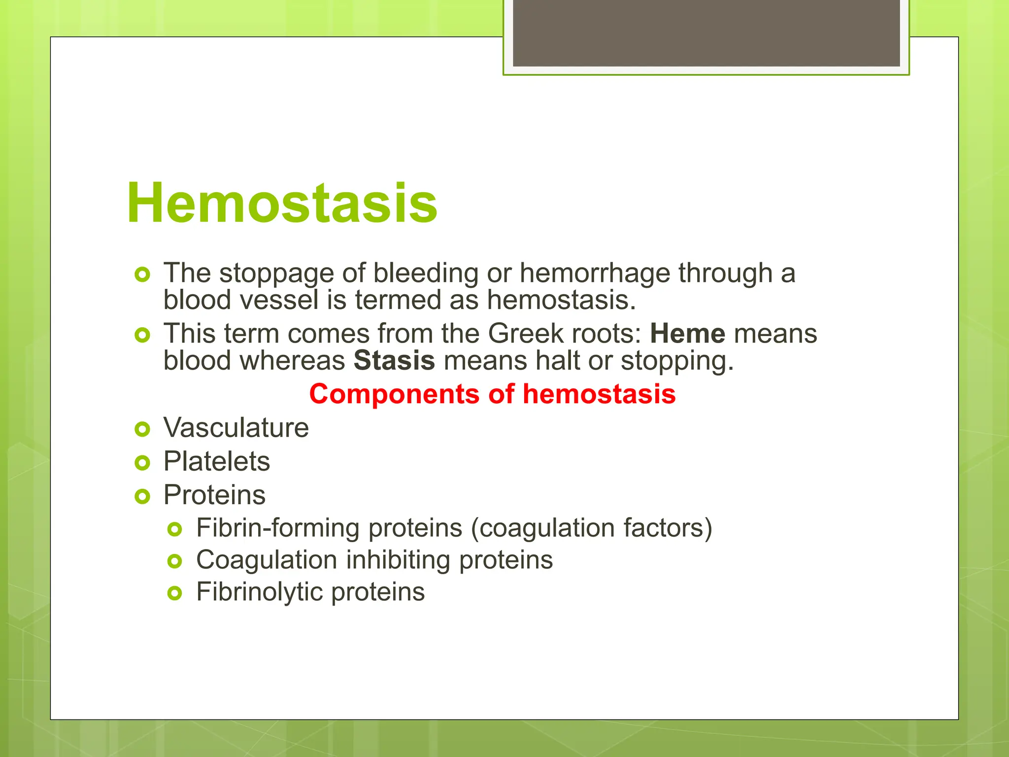 Platelets, blood & HemostasisPrimary hemostasis is when your body forms ...