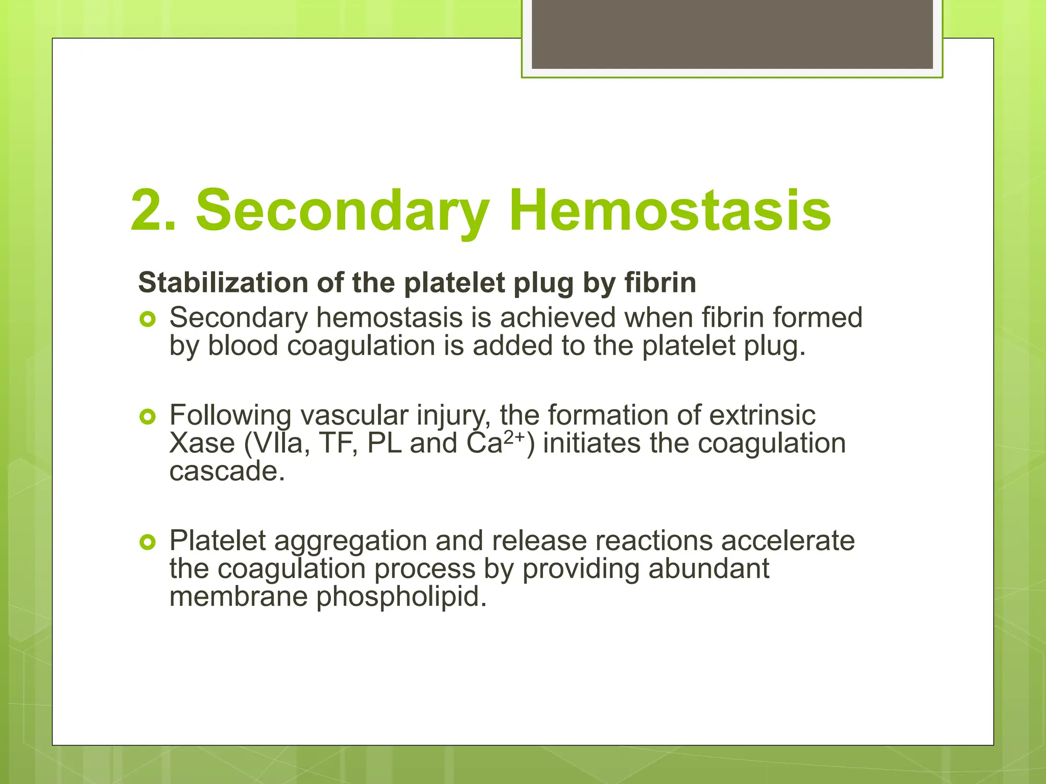 Platelets, blood & HemostasisPrimary hemostasis is when your body forms ...