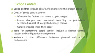 Lec 08 project scope_management | PPTX | Business | Business and Finance