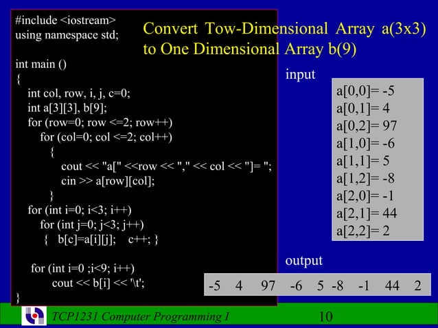 Computer Programming- Lecture 9 | PPT