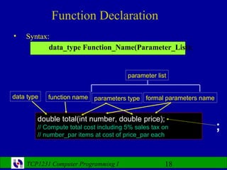 Computer Programming- Lecture 9 | PPT