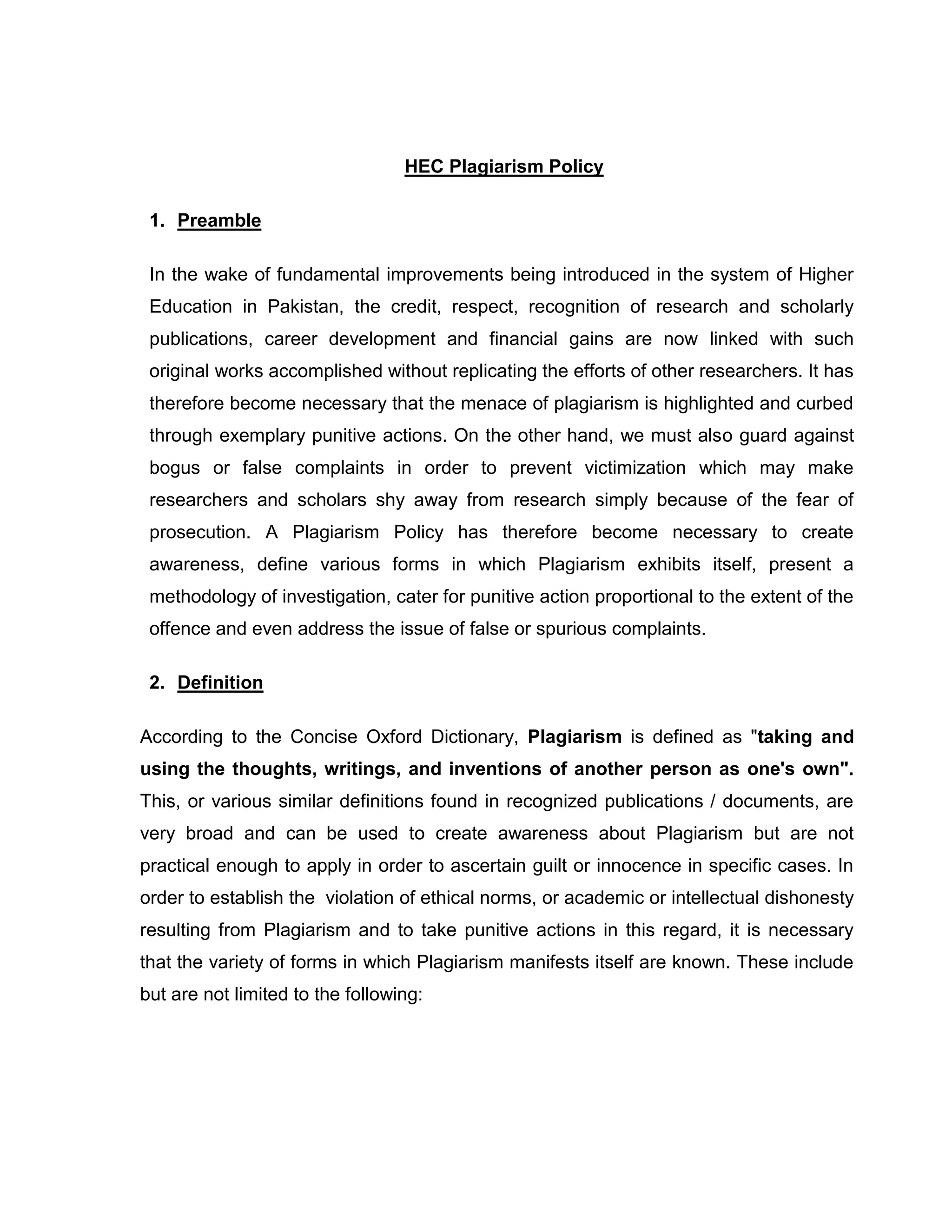 Lec09 hec plagiarism policy | PDF