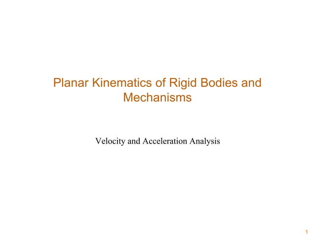 Lec09 Part1 Pptx Planar Kinematics Of Rigid Bodies Ppt
