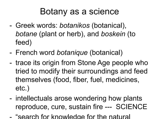 BOTANY LECTURE 1 | PPTX